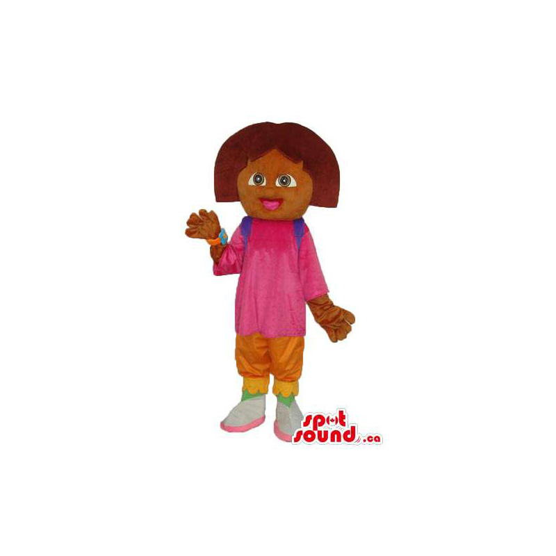 Dark Dora The Explorer Boy Cartoon Character Mascot - SpotSound Mascots ...