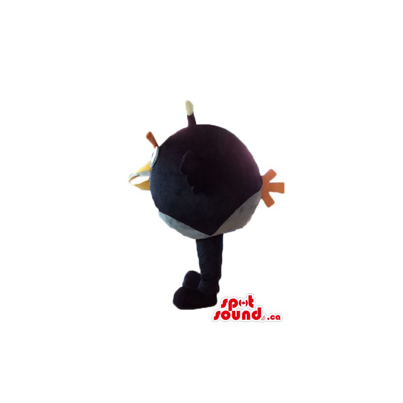 Black round bird cartoon character Mascot costume fancy dress ...