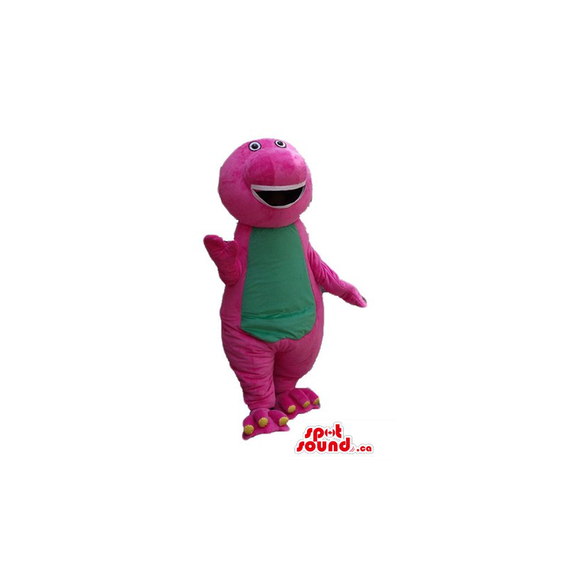 Barney pink cartoon character Mascot costume fancy dress - SpotSound ...