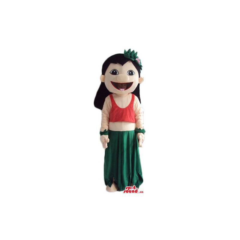 Lilo Stitches hula dancer girl cartoon character Mascot costume ...